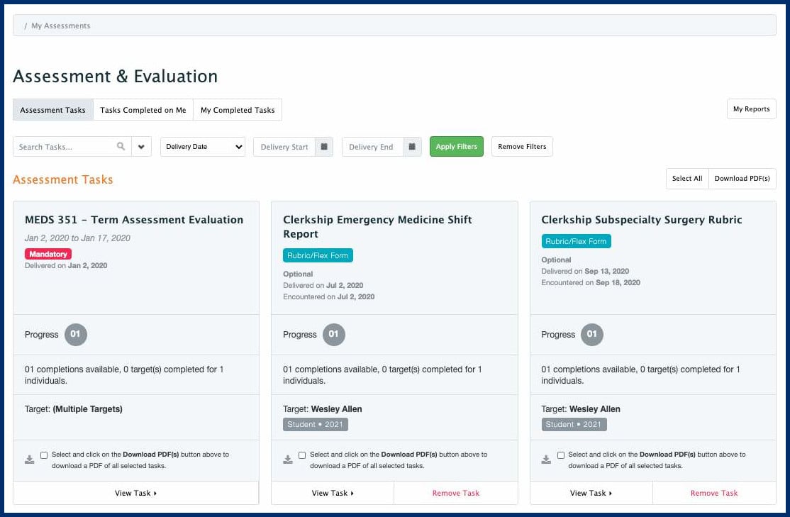 Complete an Assessment or Evaluation Task