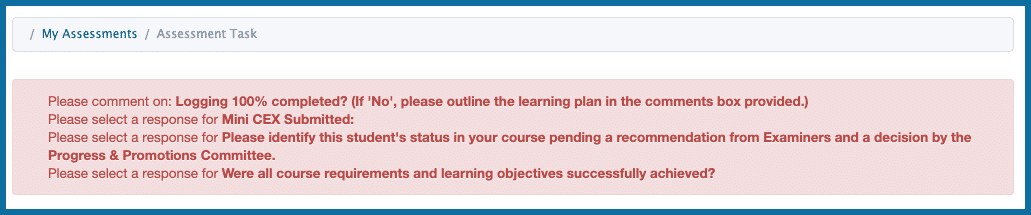 Complete an Assessment or Evaluation Task