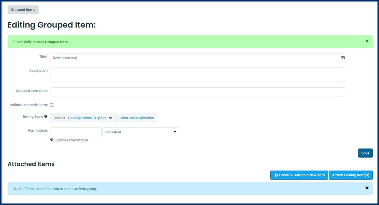 Create & Manage Form Items