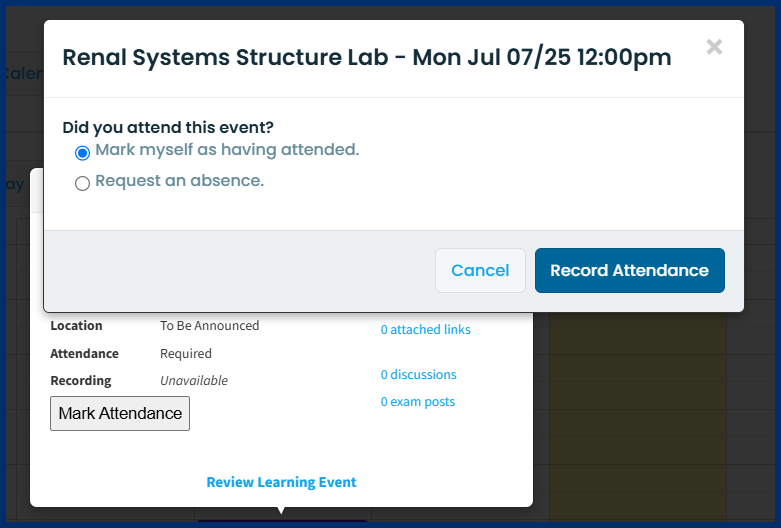 Event Pages: Attendance
