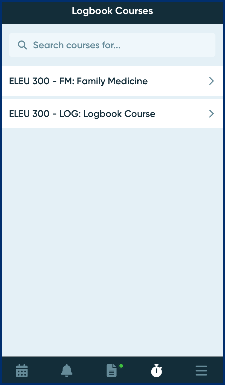Elentra Mobile App: Logbook