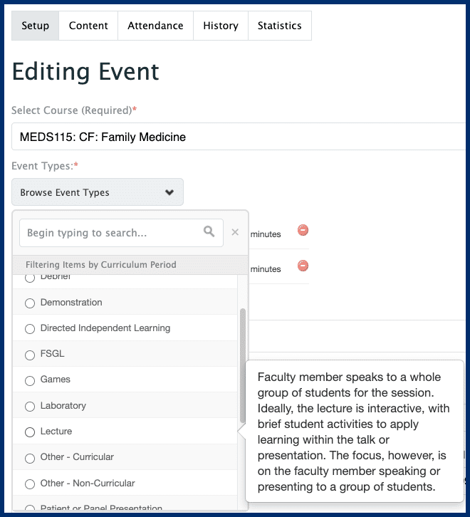 Learning Event Types