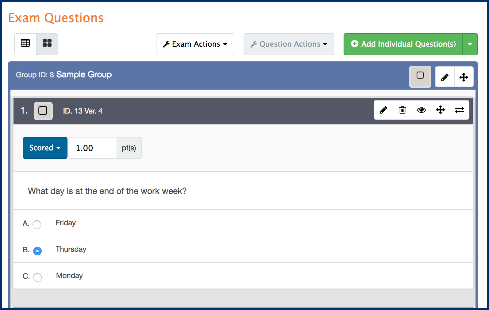 Create Exams